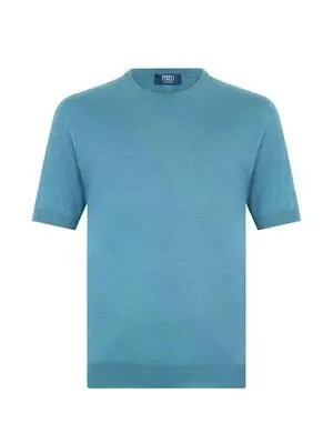 Fedeli Short-sleeve Crew-neck T-shirt - Blue