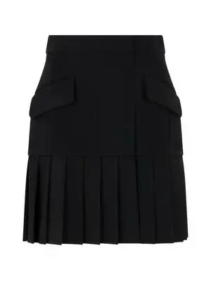 Moschino Pleated Flap-pocket Mini Skirt