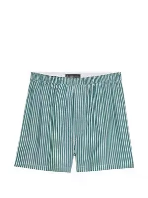 Brooks Brothers Striped Cotton Boxers - Green