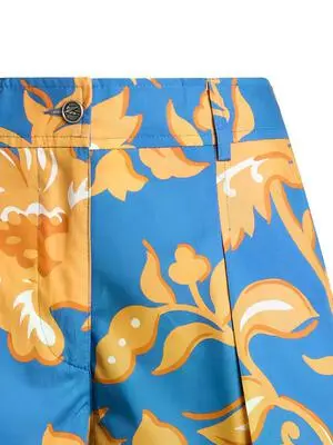 Etro Floral-print Pleated Shorts