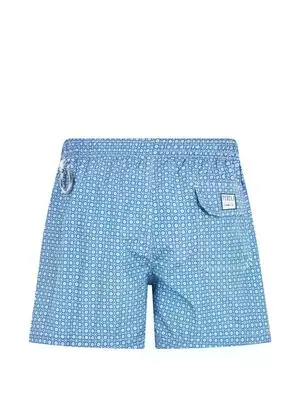 Fedeli Geometric Print Swim Shorts