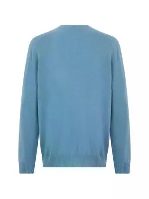Fedeli Cashmere Round-neck Jumper - Blue