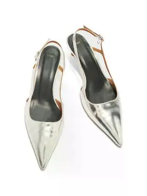 Maje Metallic Slingback Pumps