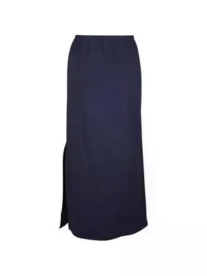 PETER COHEN Side-slit Midi Skirt - Blue
