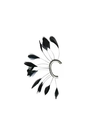Patrizia Pepe Feather-trim Ear Cuff - Silver