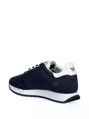 EA7 Logo Print Panelled Sneakers