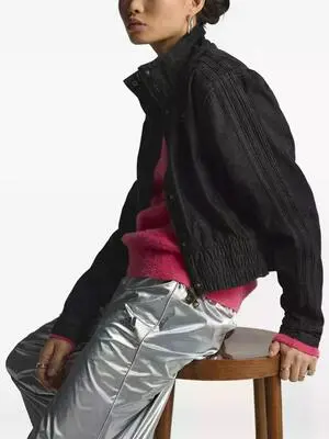 Adidas Denim Track Jacket With Signature 3-stripe Detailing