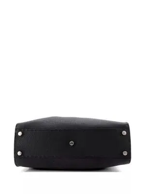 Fendi Selleria Peekaboo Medium Satchel Leather Bag - Black
