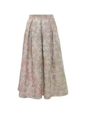 LUNATICA MILANO Floral Jacquard Pleated Maxi Skirt