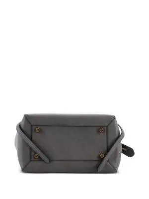Celine Textured Leather Mini Shoulder Bag - Grey