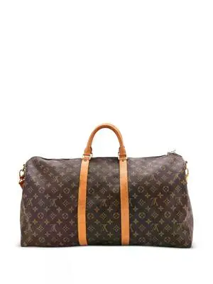 LOUIS VUITTON Keepall Bandouliere 55 Monogram Canvas Travel Bag