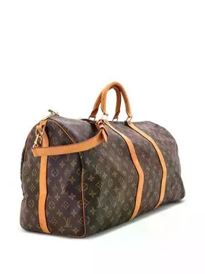 LOUIS VUITTON Keepall Bandouliere 55 Monogram Canvas Travel Bag