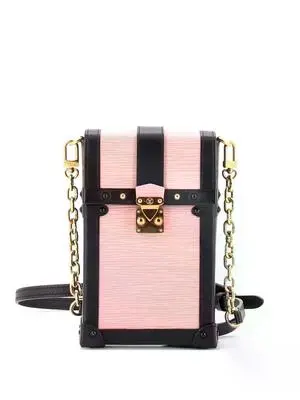 LOUIS VUITTON Vertical Trunk Pochette Epi Leather Travel Bag - Black