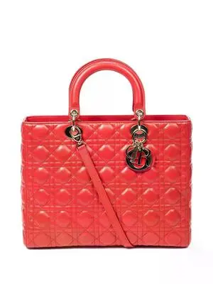 Dior Lady Cannage Shoulder Bag - Red