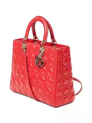 Dior Lady Cannage Shoulder Bag - Red