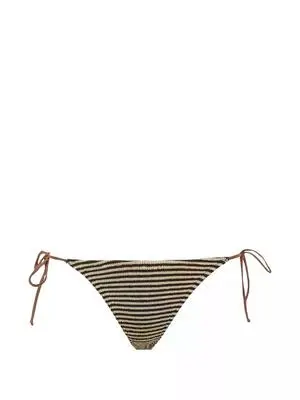 MC2 SAINT BARTH Marielle Striped Bikini Bottoms - Brown