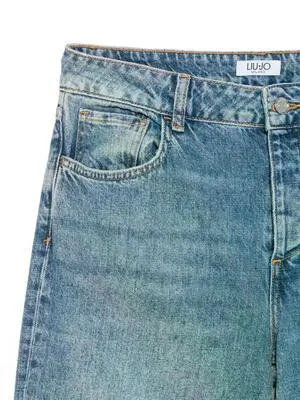 Liu Jo Logo-embroidered Crystal-embellished Jeans - Blue