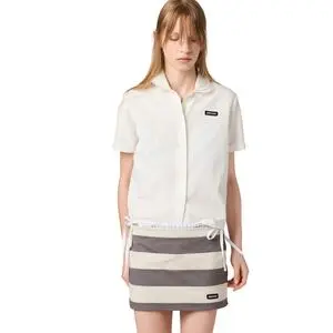 Miu Miu Striped Jersey Miniskirt