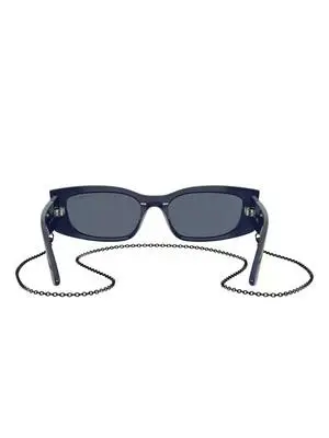 VOGUE EYEWEAR Rectangle Frame Chain Detail Sunglasses