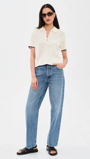 FRAME The Daybreak Polo Top