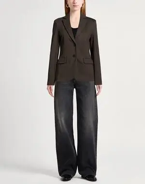 OTTOD'AME Single-breasted Blazer - Brown