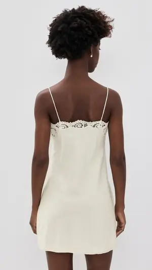 Posse Darya Mini Dress With Scalloped Lace Trim