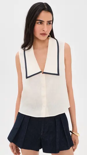 FRAME The Cabana Linen Top