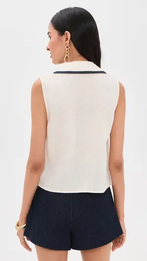 FRAME The Cabana Linen Top