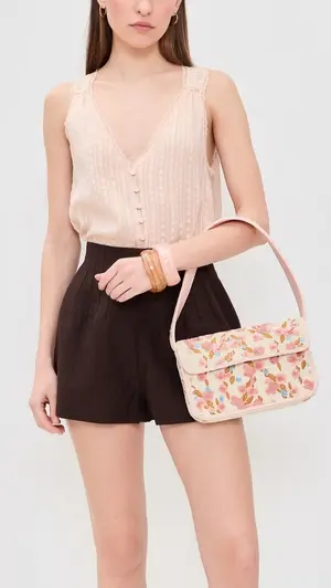 Staud Tommy Beaded Shoulder Bag - Spring Day