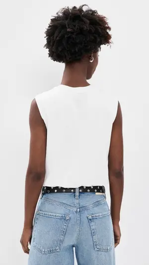 Rag & Bone Mica Bubble Top Sleeveless Crewneck