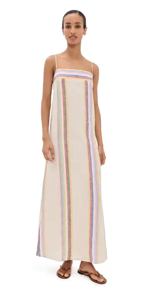 Staud Laura Linen Dress - Day Trip Stripe