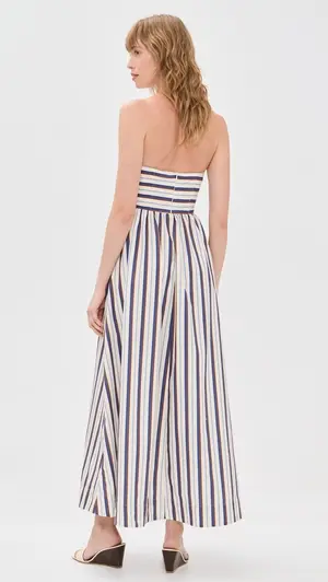 VRG GRL Sylvie Midi Dress With Stripes