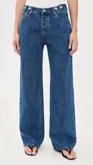 PARKE Adjustable Waist Denim Jeans