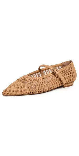 Ulla Johnson Gracie Hand Knotted Ballet Flats - Miele