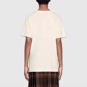 Gucci Sequined Letter Logo Oversized Short-sleeved Top - White