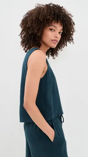 Z Supply Charli Cropped Linen Tank