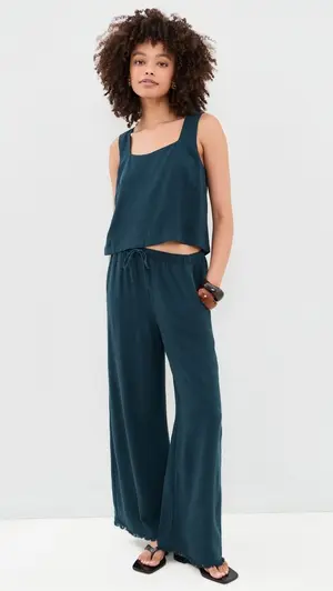 Z Supply Charli Cropped Linen Tank