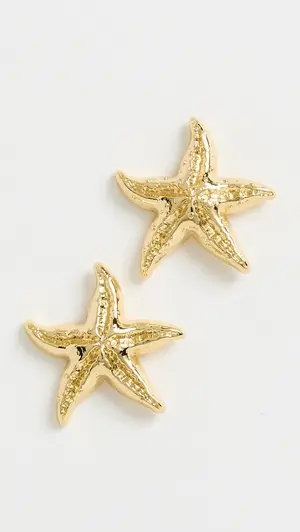 Lele Sadoughi Starfish Button Earrings
