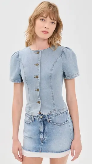Lioness Femme Blouse - Light Denim
