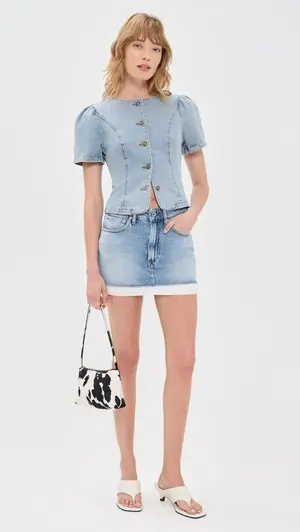 Lioness Femme Blouse - Light Denim