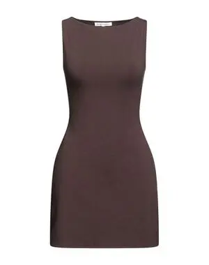 REFORMATION Mini Dress Size Organic Cotton, Elastane - Brown
