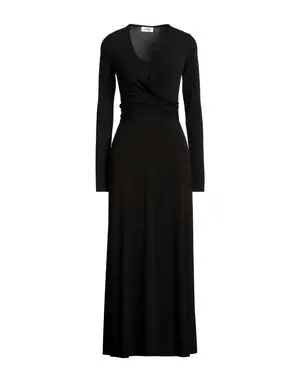 OTTOD'AME Maxi Dress With V-neck And Long Sleeves
