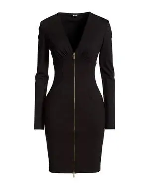 Just Cavalli Long Sleeve Bodycon Mini Dress - Black