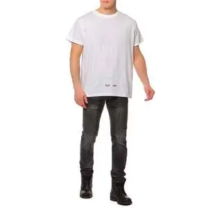 Off-White Short Sleeve T-shirt With Back Logo Detail - White