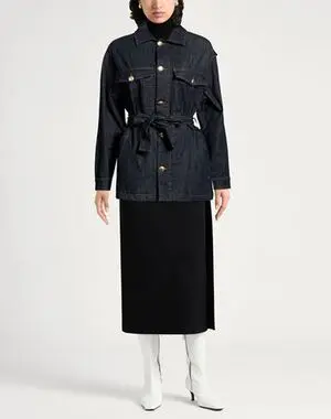 Hogan Denim Jacket With Belt And Flap Pockets