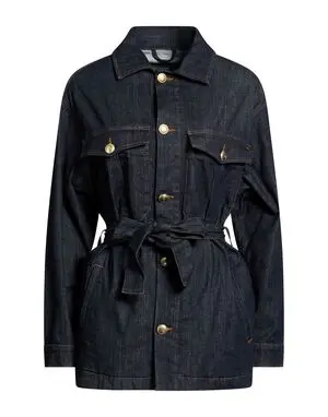 Hogan Denim Jacket With Belt And Flap Pockets