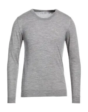 DANIELE ALESSANDRINI Merino Wool Crewneck Sweater - Grey