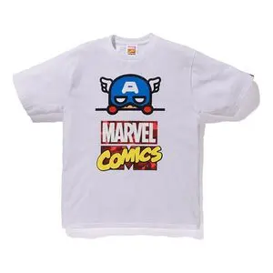 A BATHING APE X Marvel Captain America Graphic Tee - White
