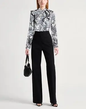 High Silk Floral-print Ruched Shirt - Blue