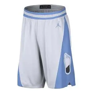 JORDAN Dri-fit North Carolina Limited Basketball Retro Shorts - White/blue